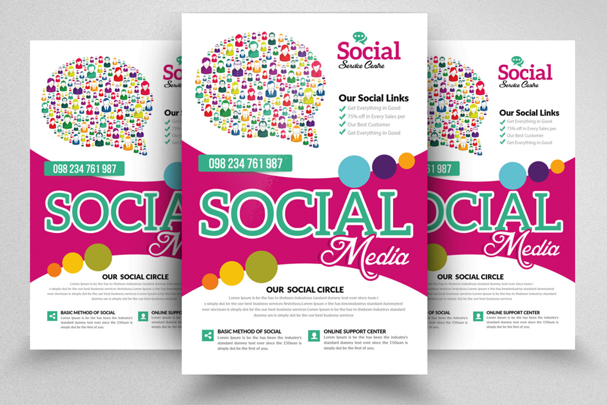 10 Social Media Flyer Bundle Vol:01, a Flyer Template by Design Up