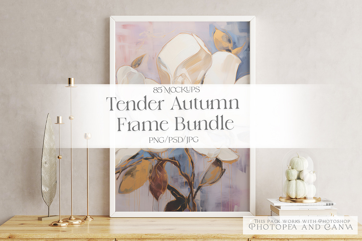 Tender Autumn Frames Bundle, a Mockup by mock-ups