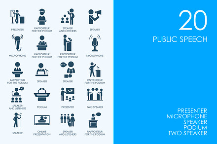 20 Public Speech icons, an Icon by Palau