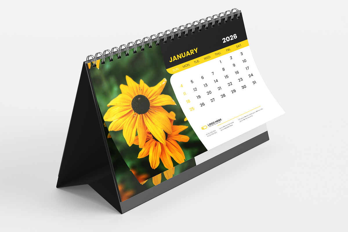 2026 desk calendar design template, a Stationery Template by Tanmoy Topu