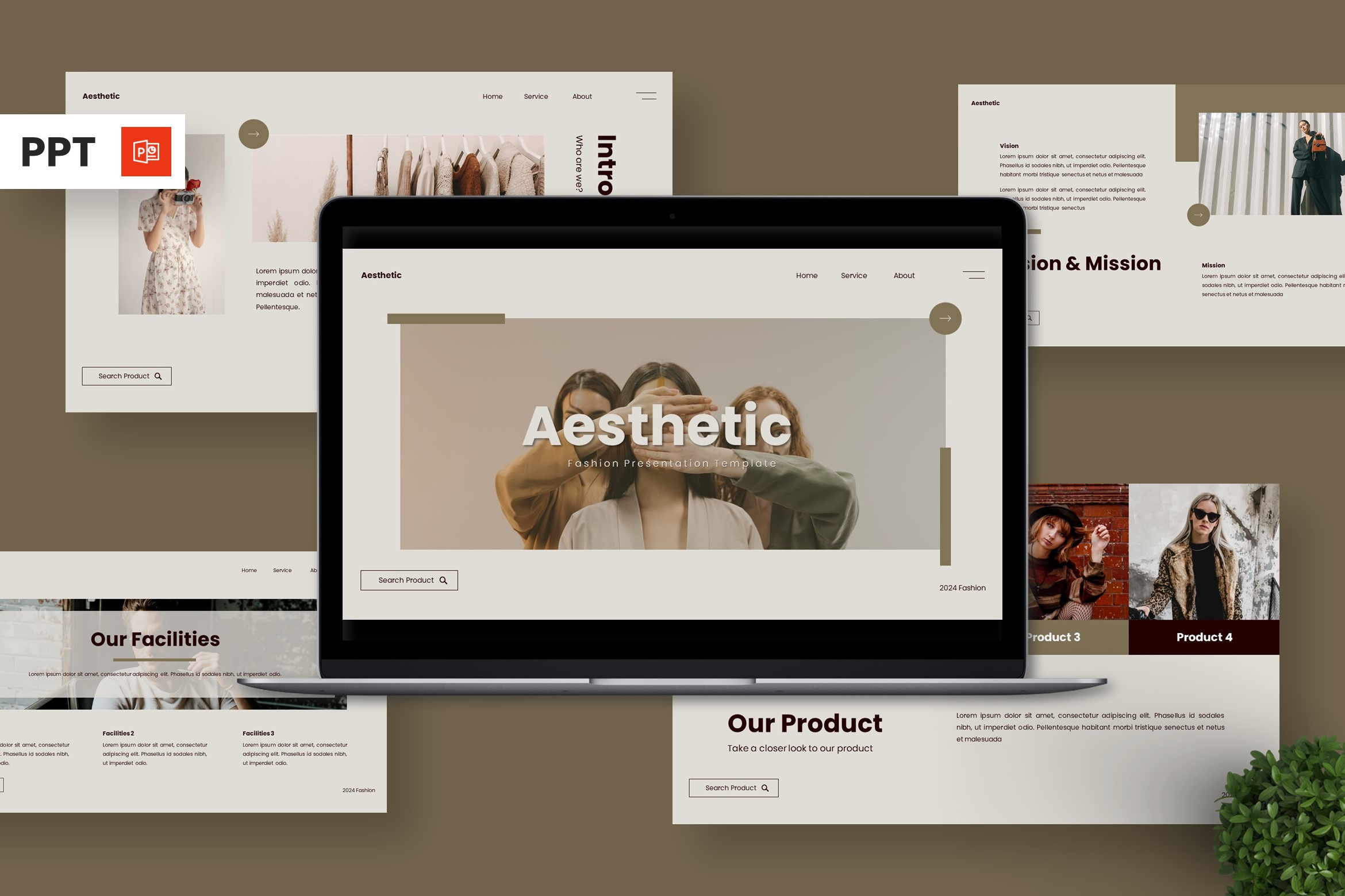 Aesthetic - Powerpoint Templates, a Presentation Template by Deepslide ...