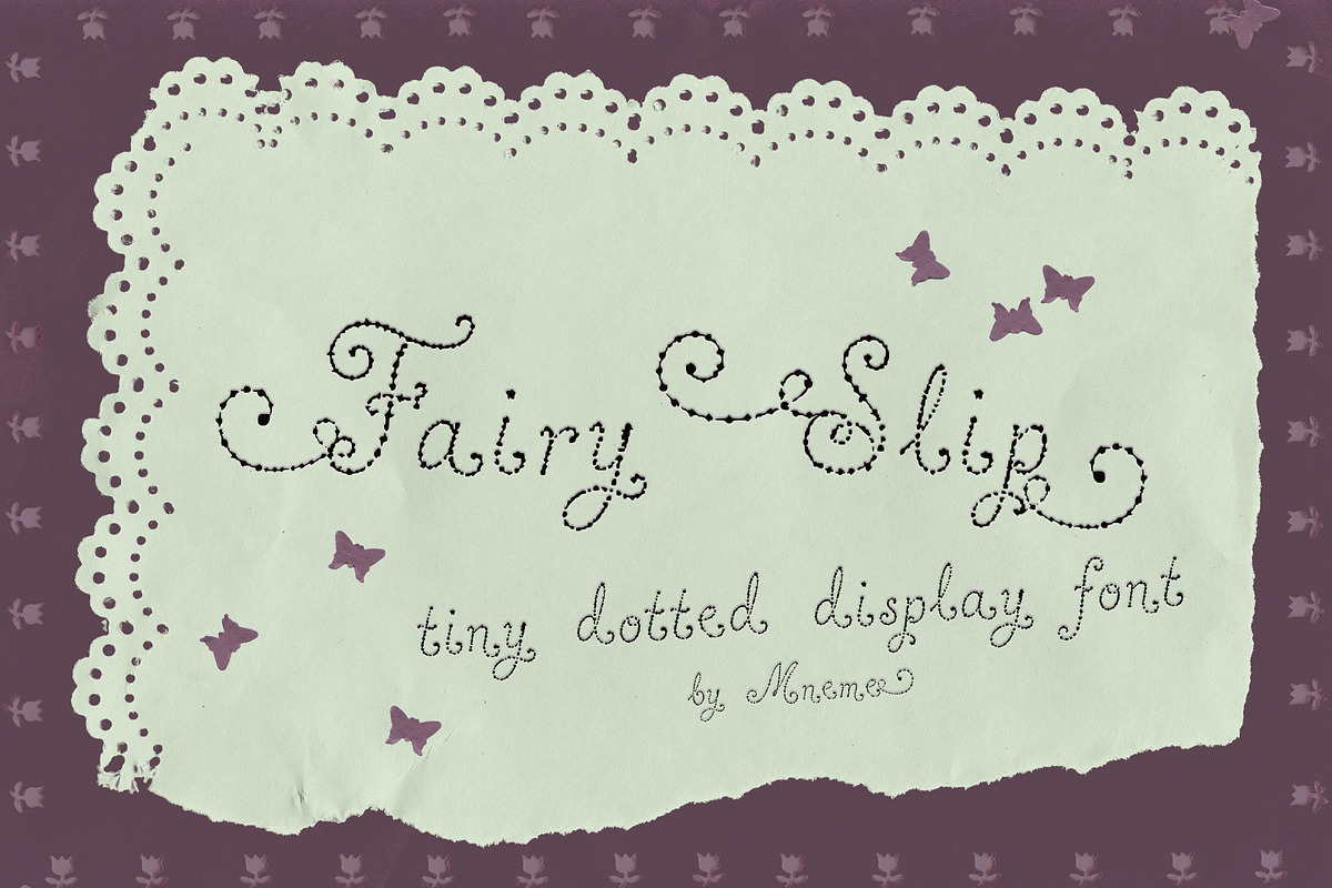 Fairy Slip: Tiny Dotted Display Font