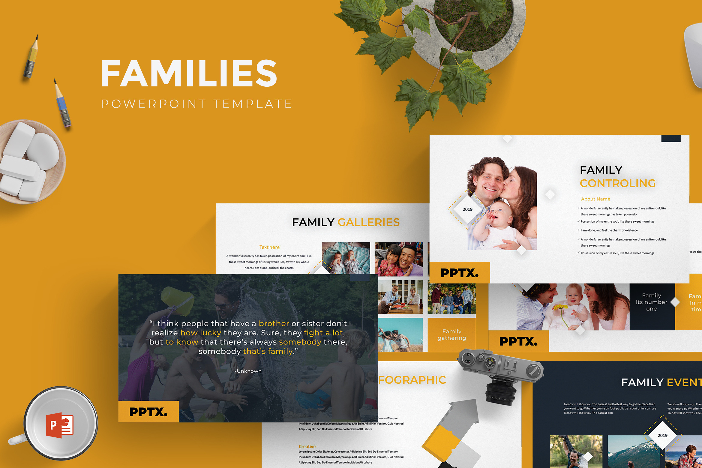 Families - Powerpoint Template, a Presentation Template by AQR Studio