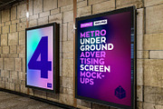 Metro Underground Ad Screen MockUp 5, an Advertising Mockup by Graphic ...