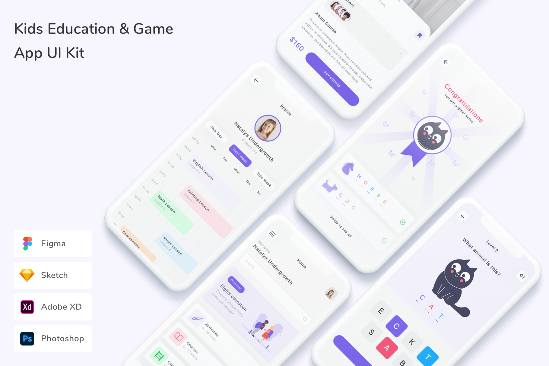 Kids Education & Game App UI Kit, an UI Kit Template by Betush ...