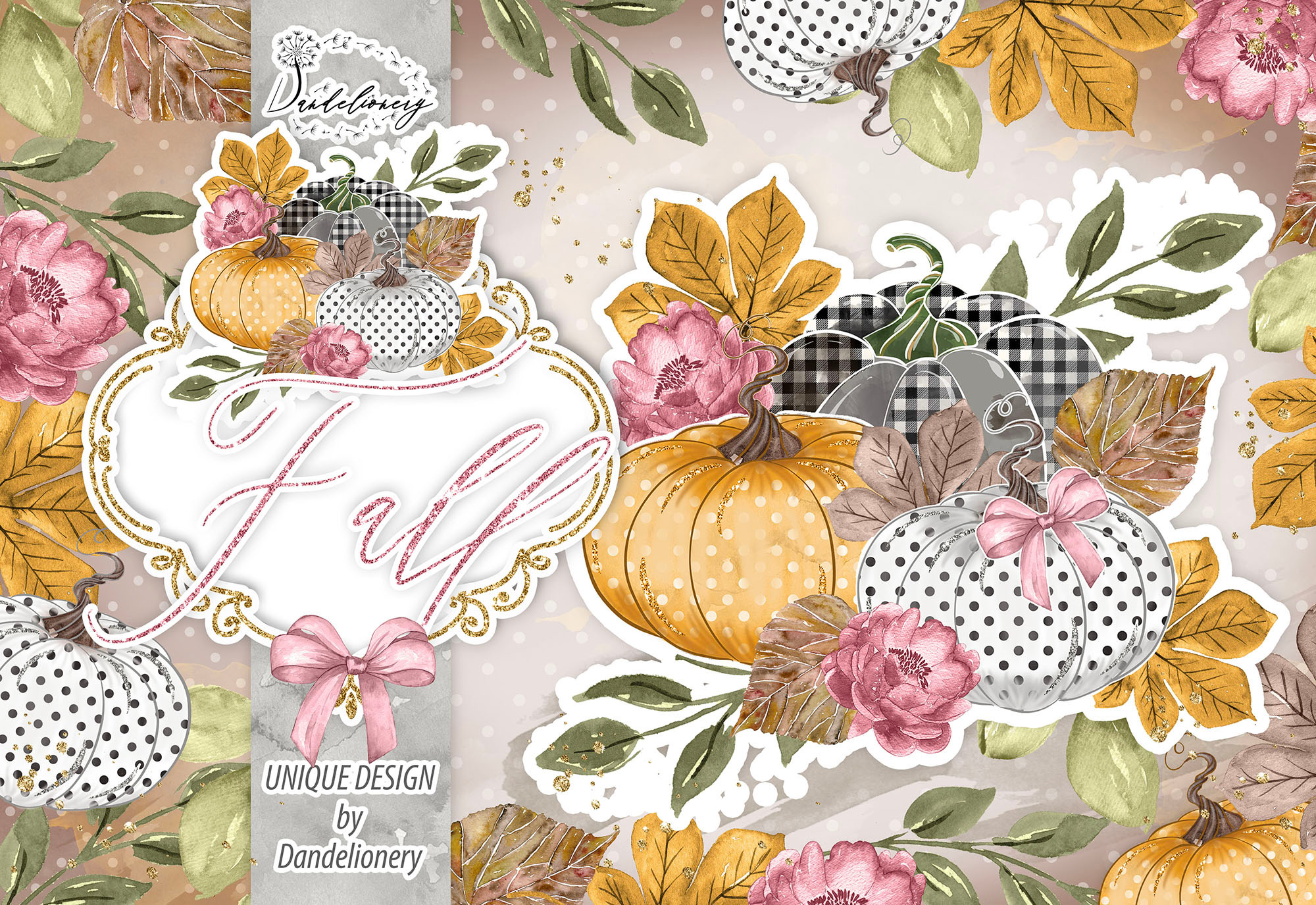 Fall pumpkin design, an Illustration by designloverstudio
