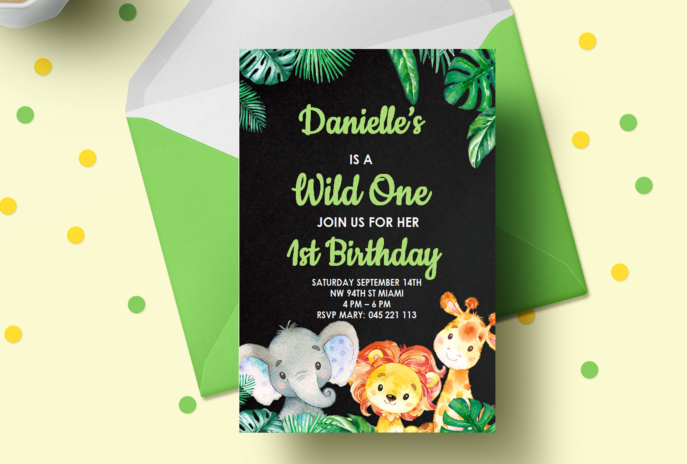 Wild One Invitation, an Invitation Template by mpcprintables