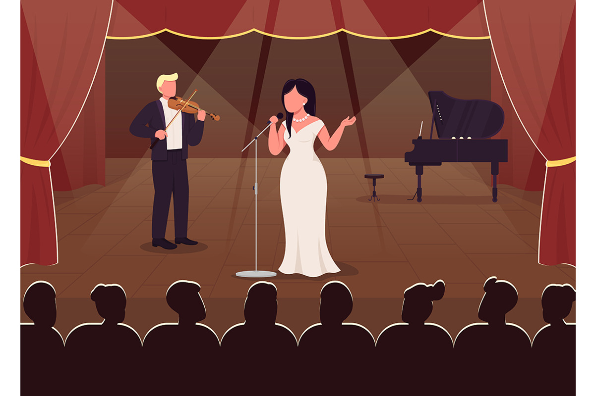 Concert hall perfomance illustration, a Texture Illustration by IMG ...