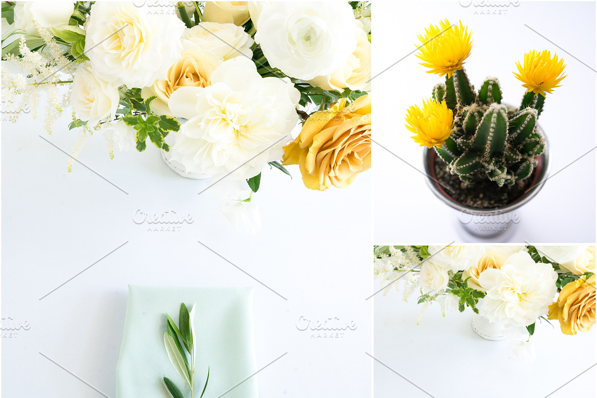 Yellow Flower Styled Stock Bundle, a Product Mockup by LaPorte Images