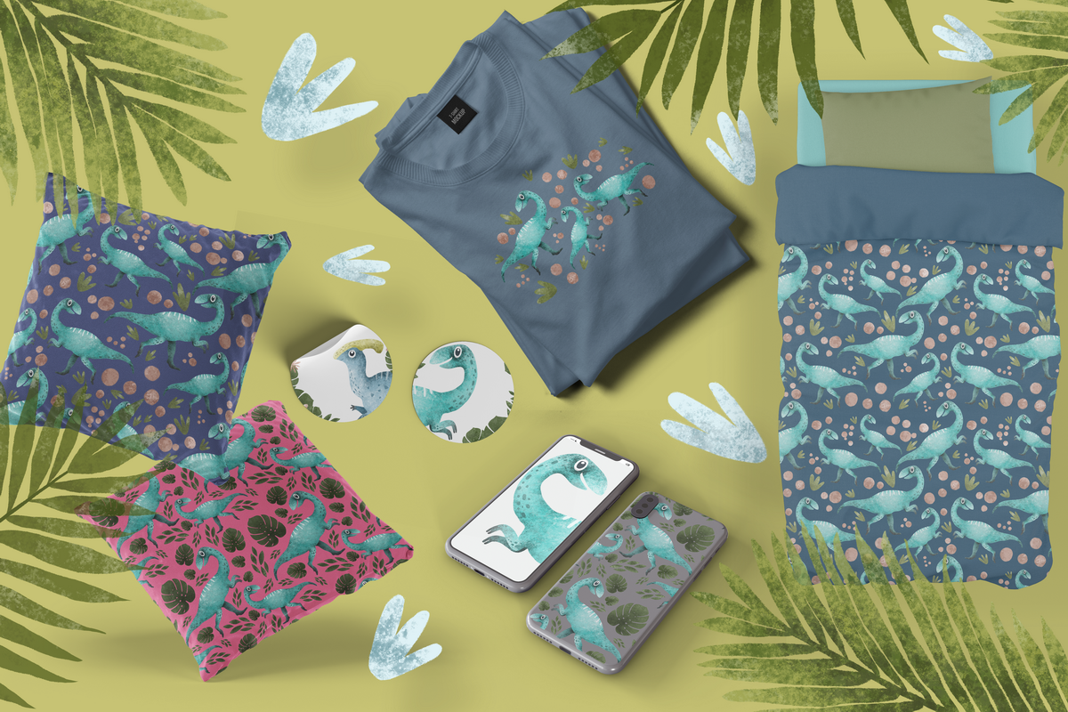 Dino Time Illustrations Set, an Animal Illustration by Tanino Illustrations