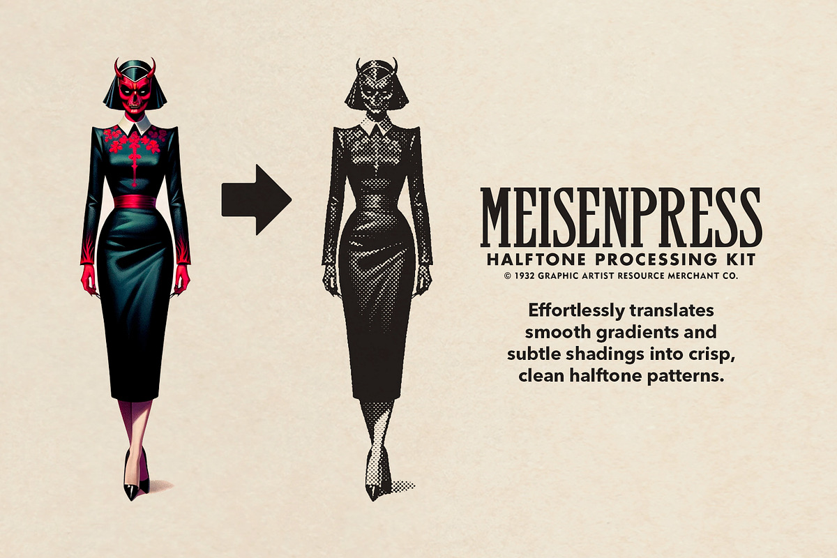 Meisenpress Halftone Processing Kit | Creative Market