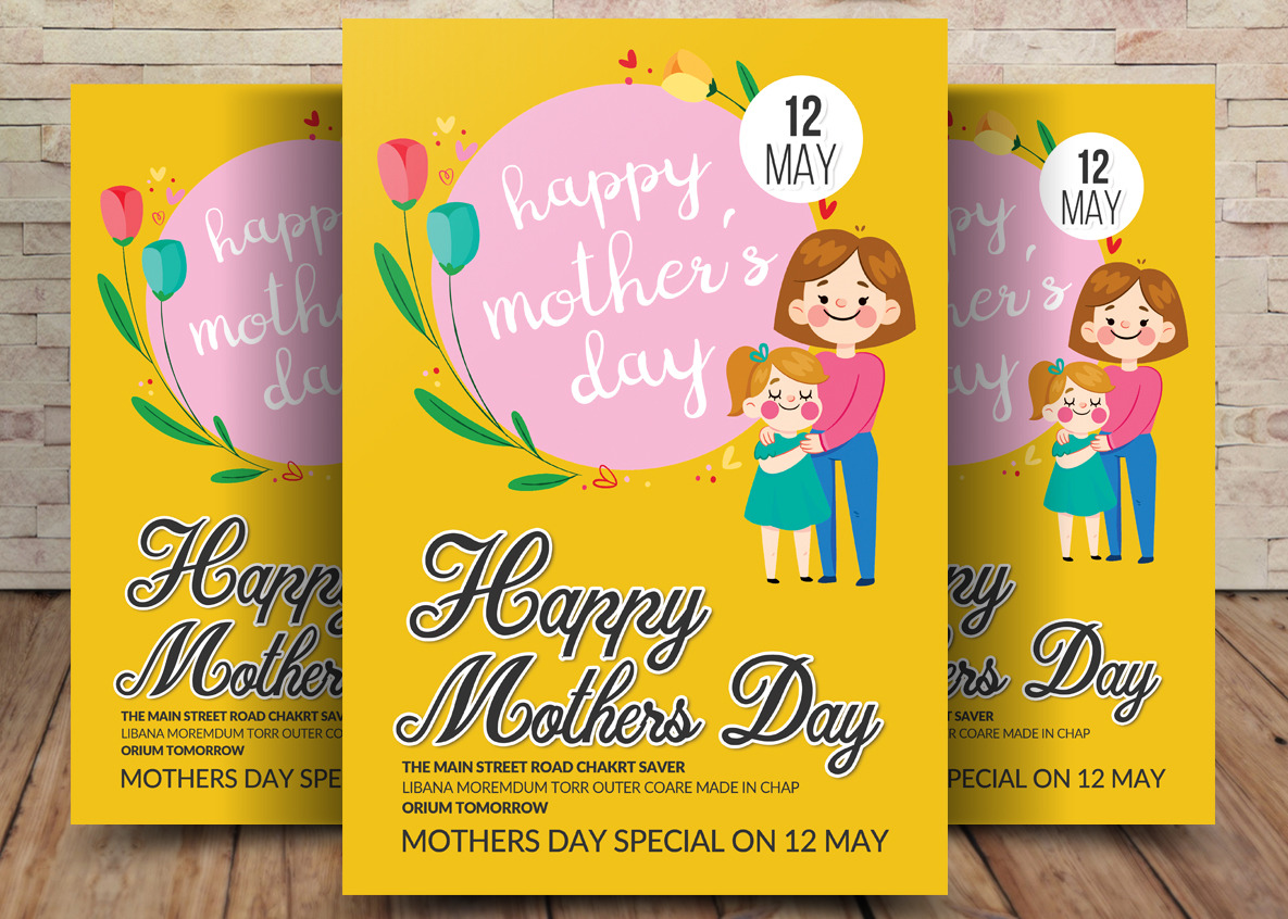 Happy Mothers Day Card, a Card Template by graphicforest