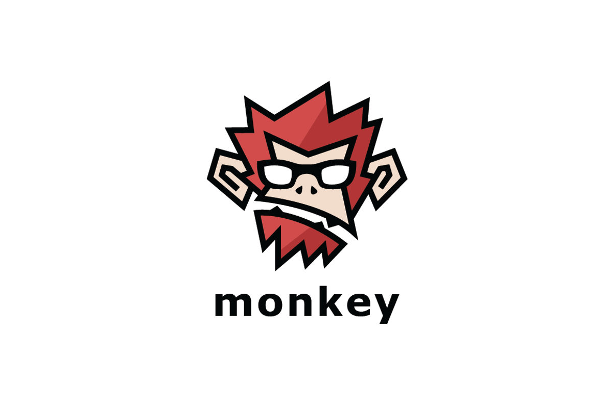 Crazy Monkey Logo Template, a Branding & Logo Template by Heavtryq Design