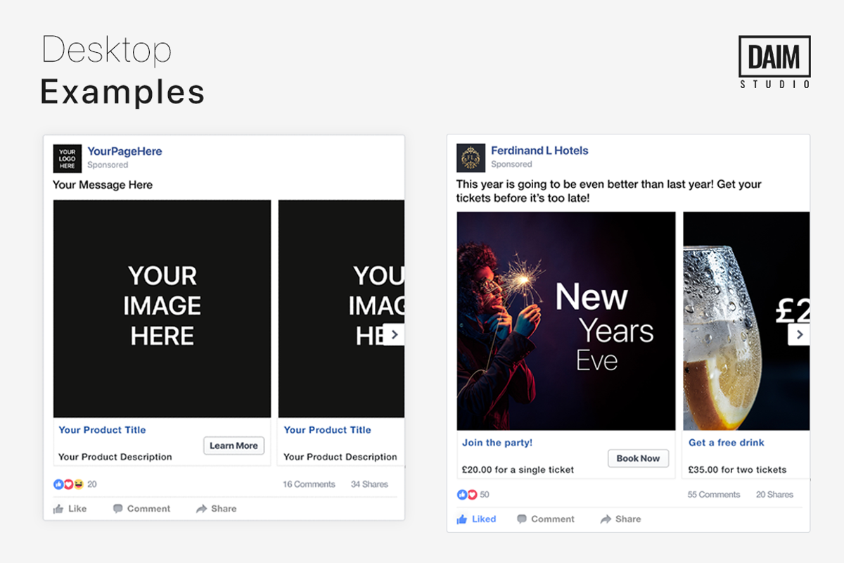 Facebook Carousel ad, a Social Media Template by DAIM Studio™