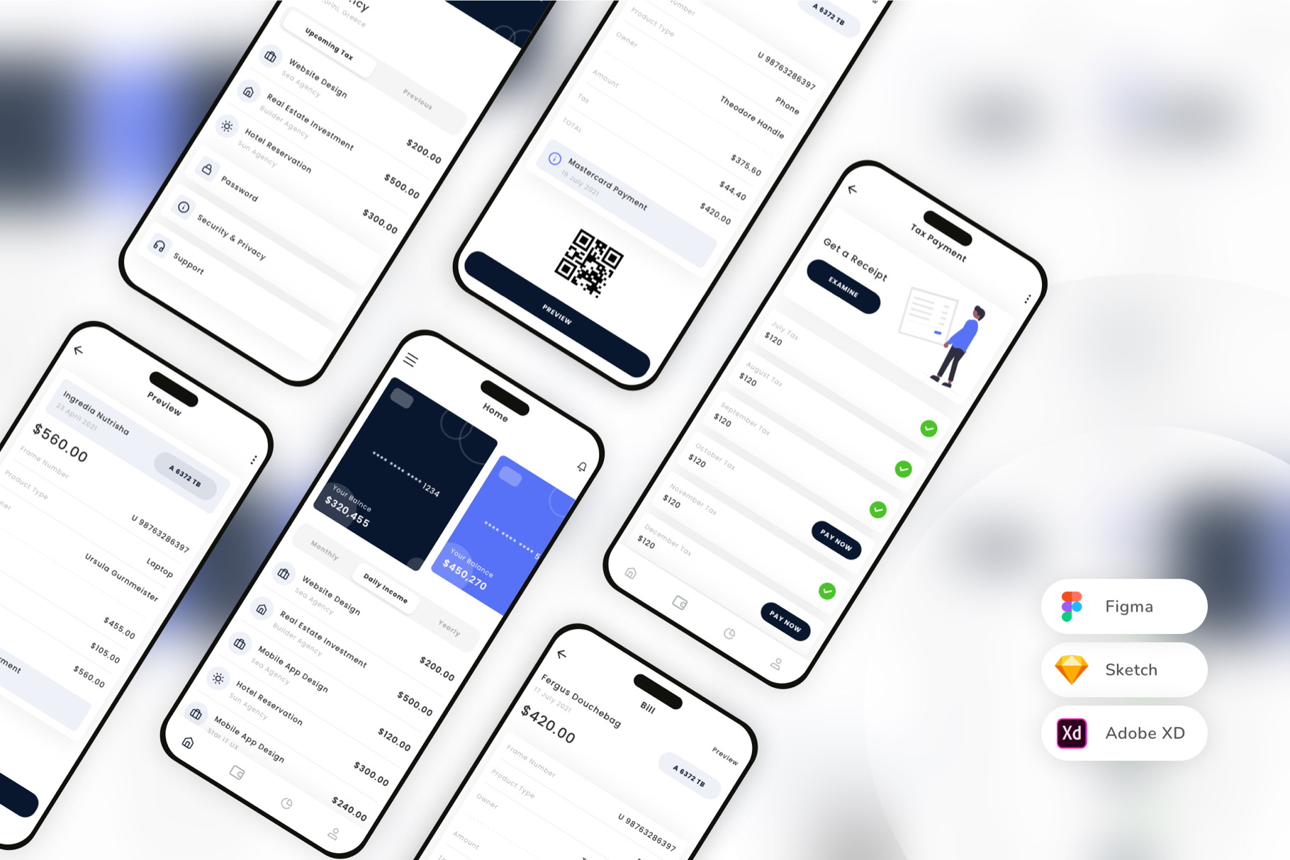 Tax Management Mobile App UI Kit, an UI Kit Template by uicube