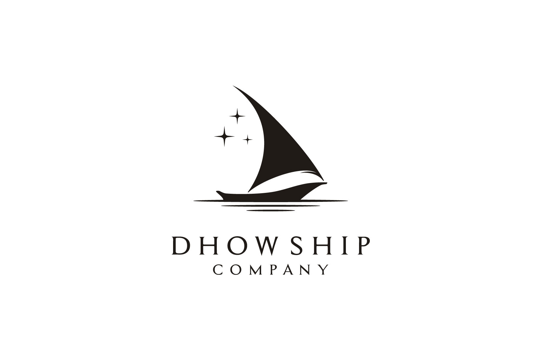 Traditional Ship Boat (Dhow) logo, a Branding & Logo Template by Enola99d