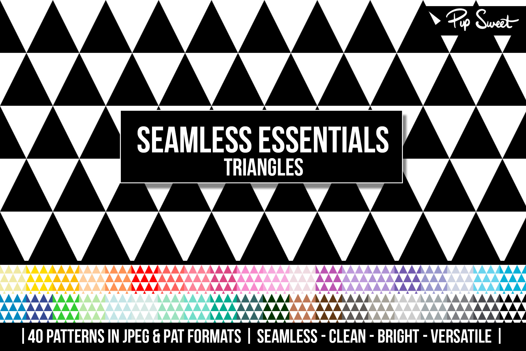 40 Seamless Triangle Set, a Pattern Graphic by Pip Sweet