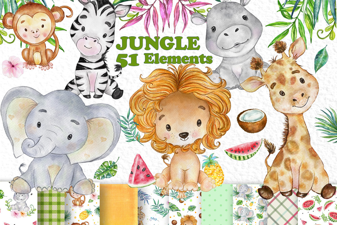 Safari Animals, Jungle Animals Png, an Animal Illustration by vivastarkids