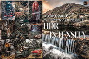 12 HDR Intensity Photoshop Actions | Actions ~ Creative Market