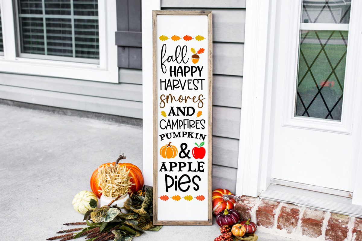 Fall Porch Sign Svg Bundle, an Illustration by M studio