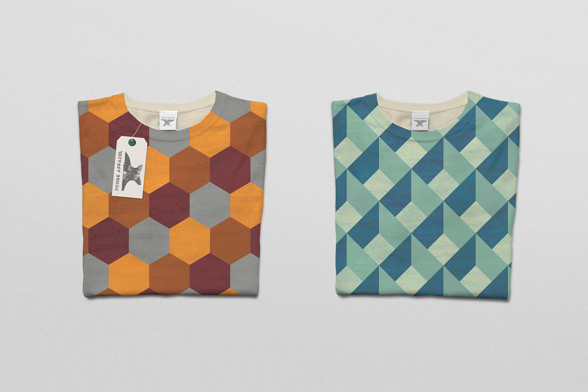 Geometric Marquetry Patterns, a Pattern Graphic by The Artifex Forge