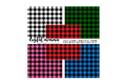 Winter Buffalo Plaid Digital Papers, a Pattern Graphic by Digital Momma