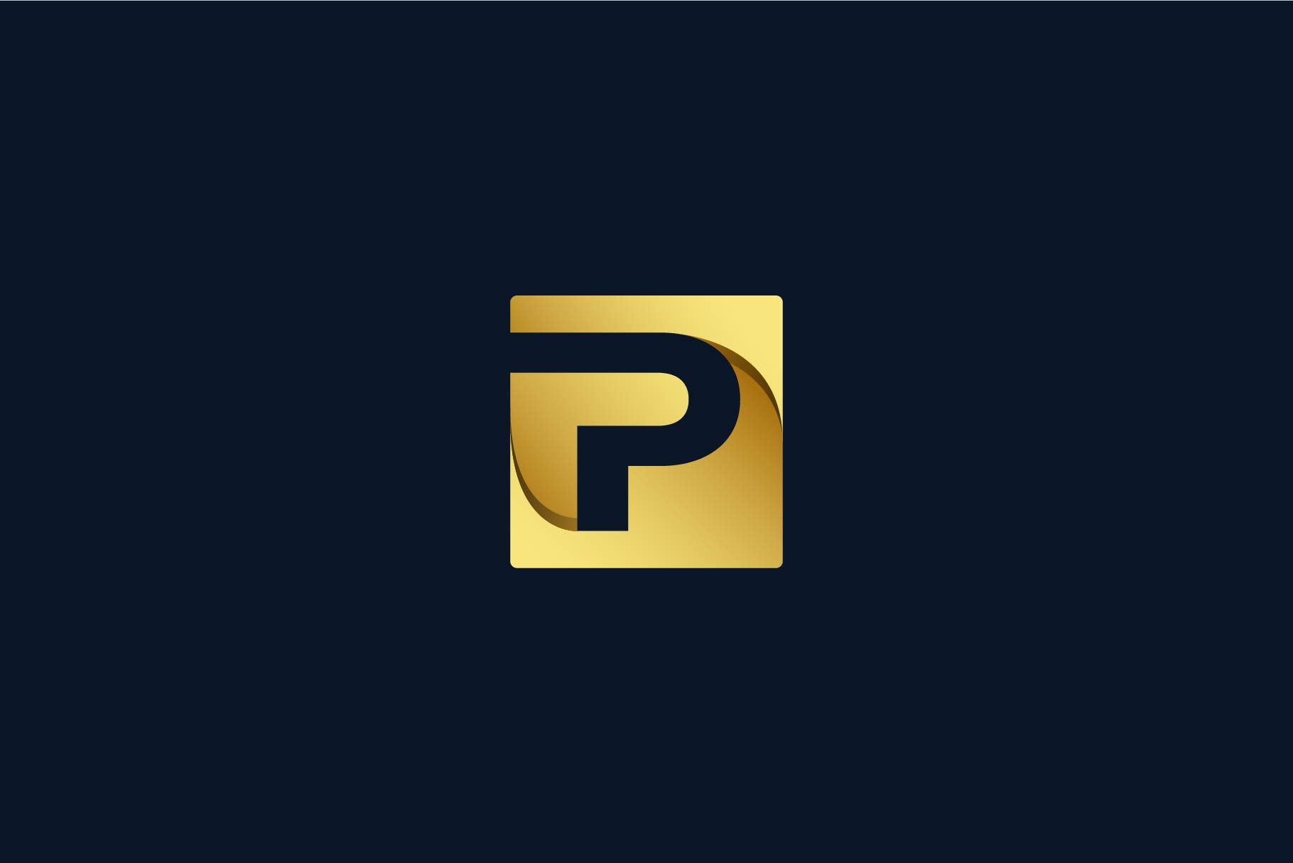 Letter P Logo With Square Shape, a Branding & Logo Template by ...