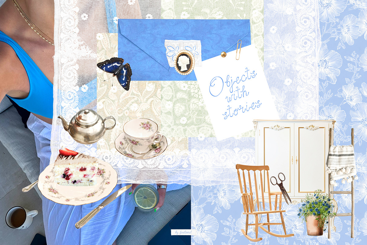 Quiet Heritage Collage Pack, an Object Graphic by Feelsoul