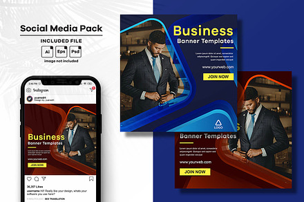 Social Media Post Template, a Social Media Template by yuanesei