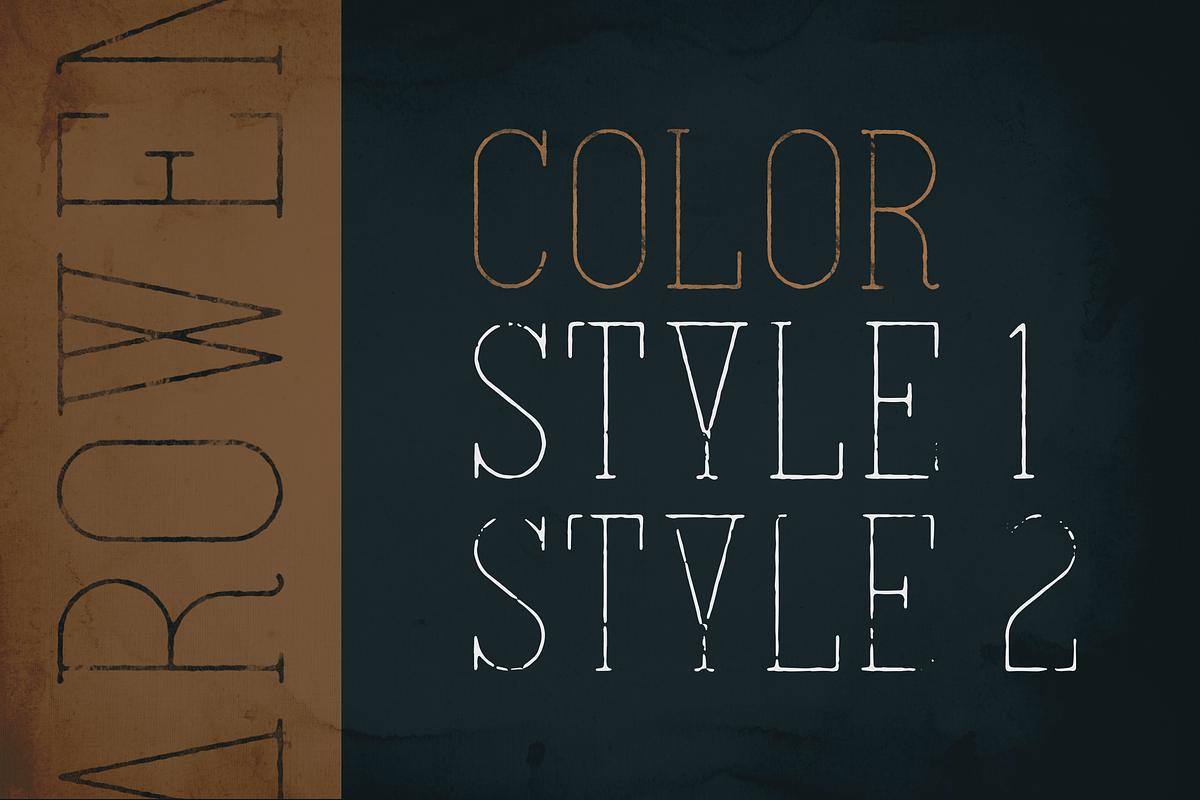 Arowen - Textured + Rough Fonts, a Slab Serif Font by VP Fonts
