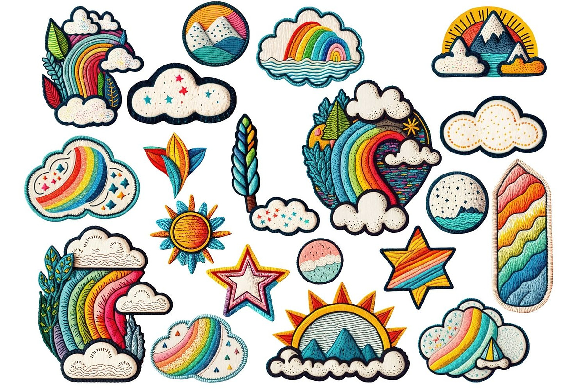 Abstract Rainbow Mountain Clipart, a Graphic by JBArt Clipart | Creative Market