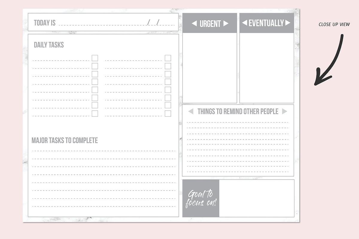 EDITABLE Daily To-Do List Page, a Stationery Template by Bella+Sophia ...