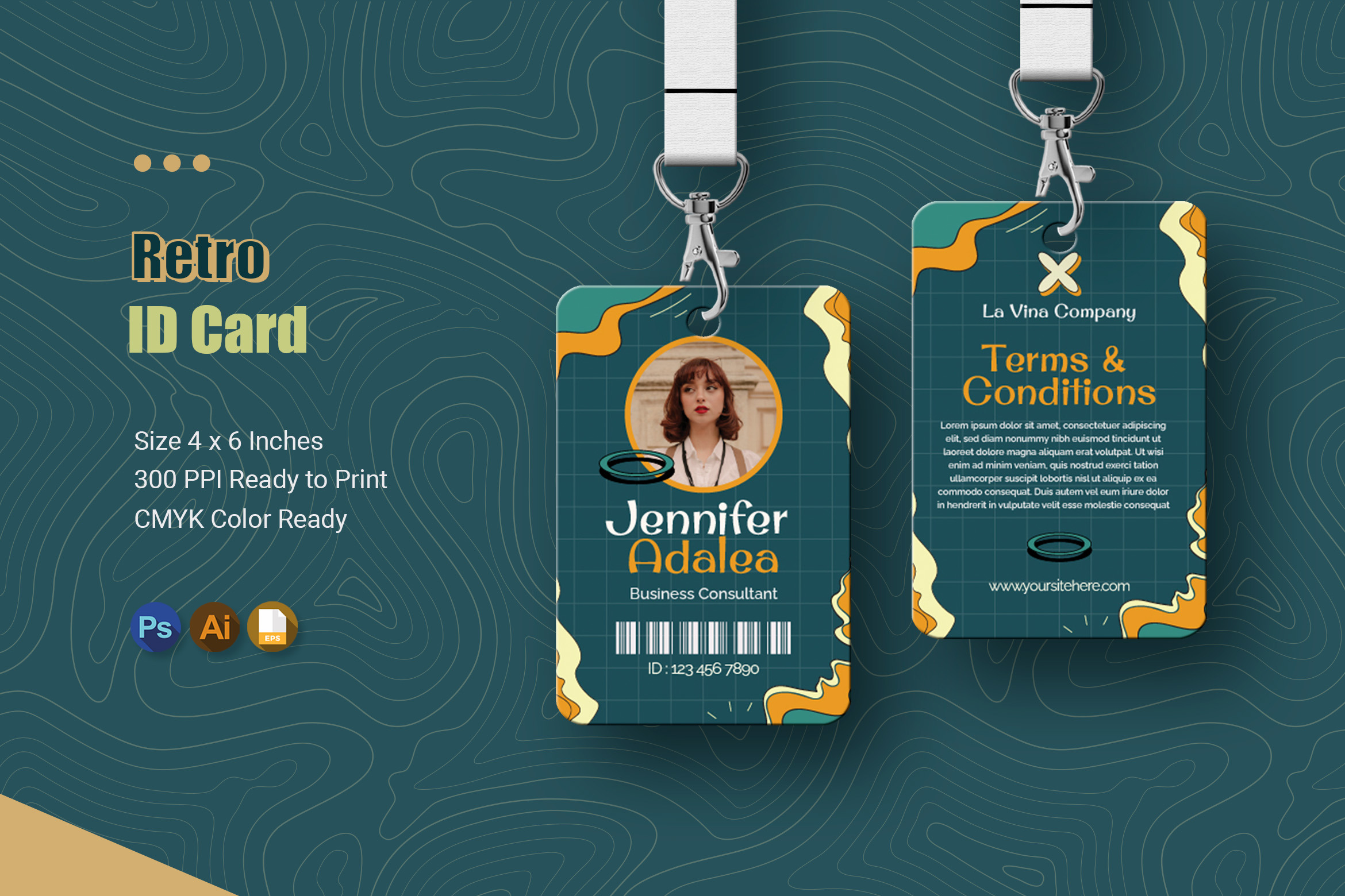 Retro ID Card, a Card Template by Esensifiksi.studio