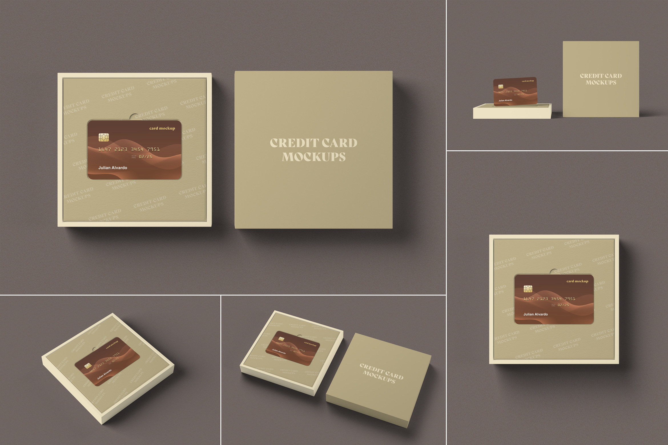 Credit Card with Box Mockups, a Mockup by artimasa