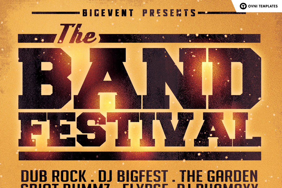 BAND CONCERT Flyer Template, a Flyer Template by OVNI-TEMPLATES