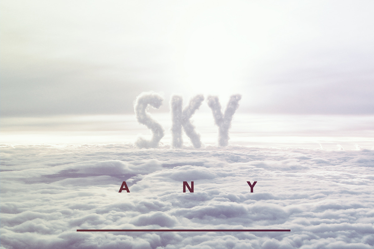 Sky / Cloud Letters, an Object Graphic by GK Creative