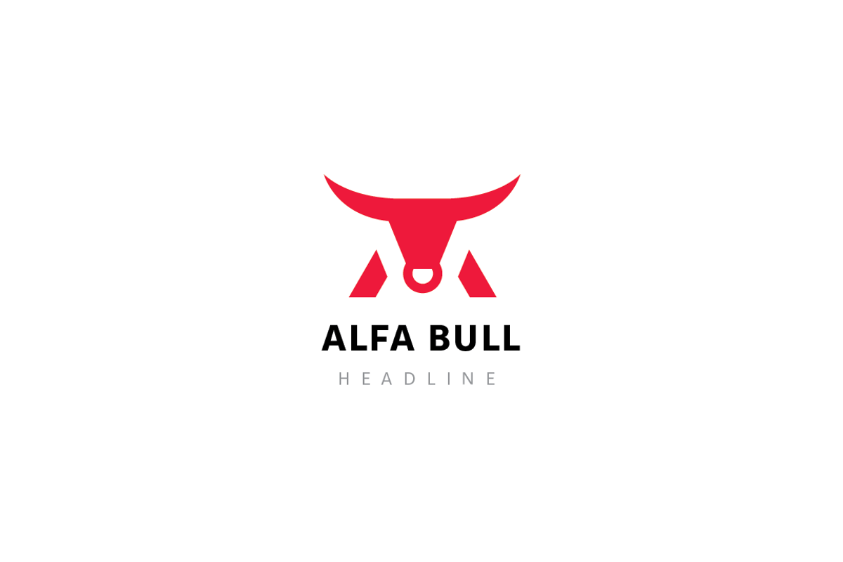 Alfa bull logo., a Branding & Logo Template by Anton Akhmatov