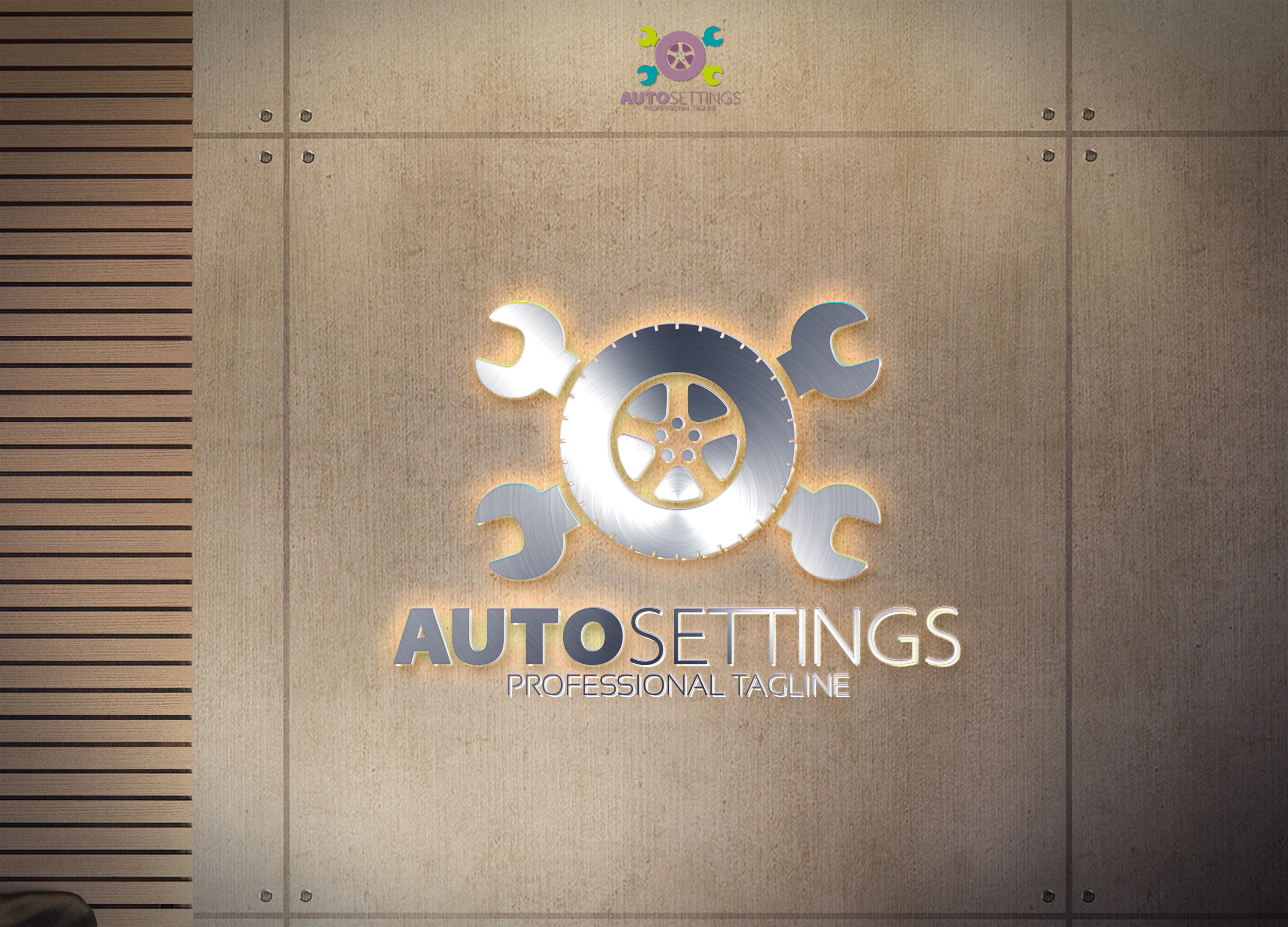 Auto Settings Logo, a Branding & Logo Template by essegraphic