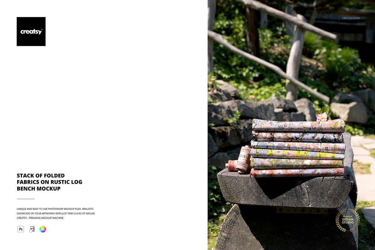 Stack of Folded Fabrics Mockup, a Merchandise Mockup by creatsy5 ...