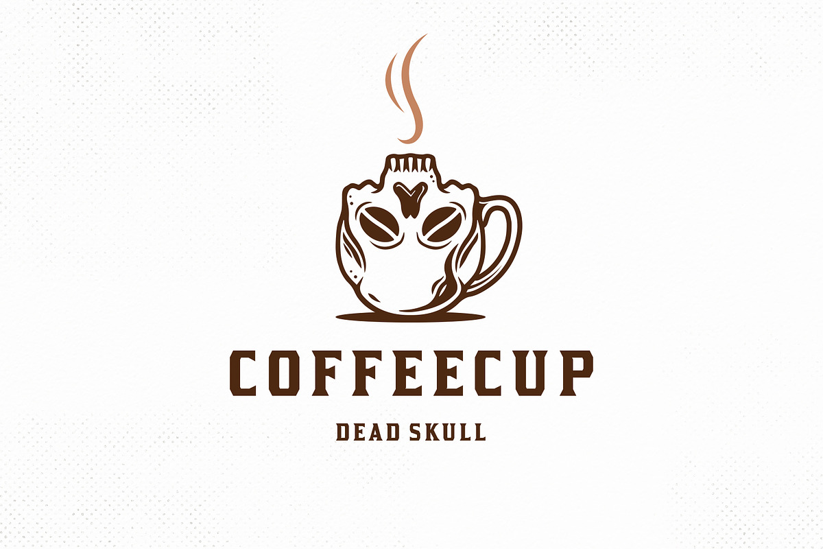 Skull Coffee Cup Logo Template, a Branding & Logo Template by vectorwithin