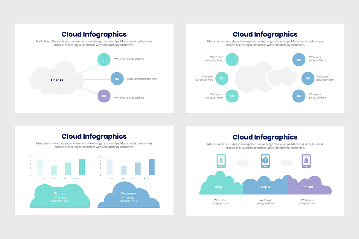 Cloud Infographics, a Presentation Template by slidequest