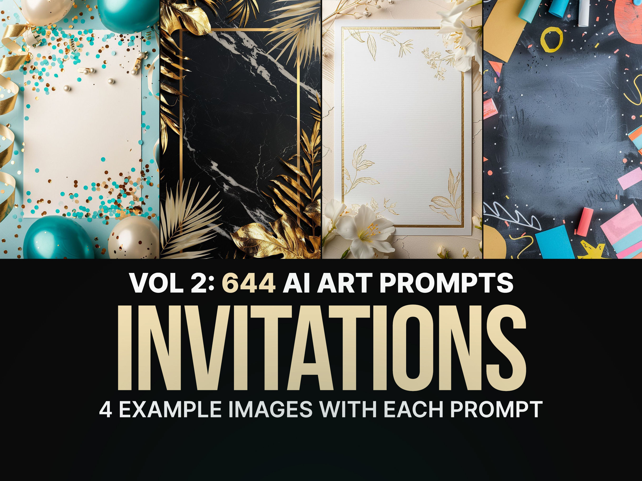 644 MJ Invitation Prompts: Vol 2, a Background Graphic by Sevenstyles