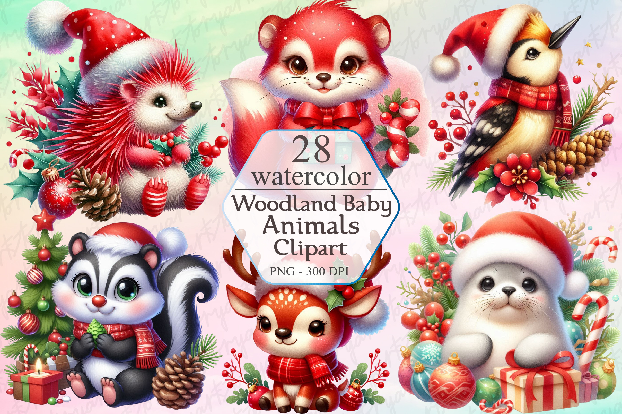 Baby Woodland Animals Clipart Bundle, a Graphic by designcity5