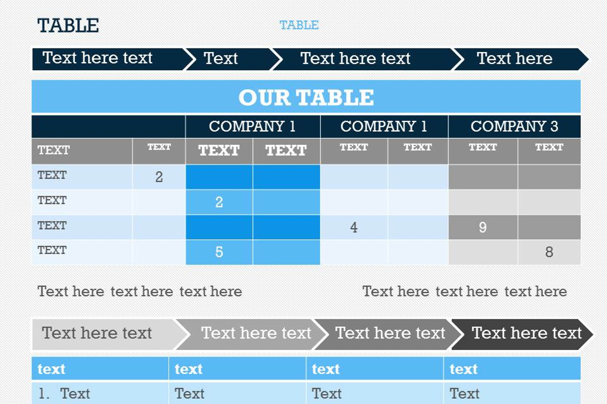 Table 1 PowerPoint Template, a Presentation Template by Yes Presentations