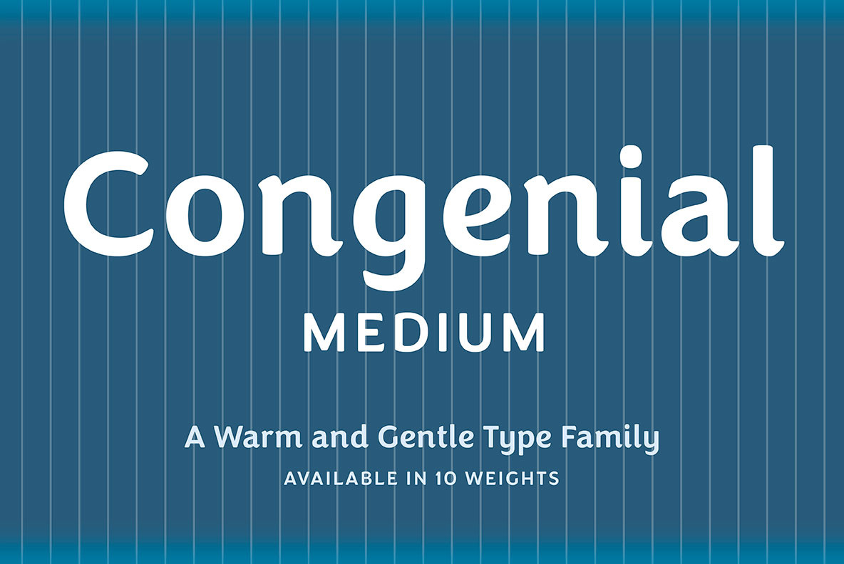 Congenial Medium, a Sans Serif Font by Laura Worthington