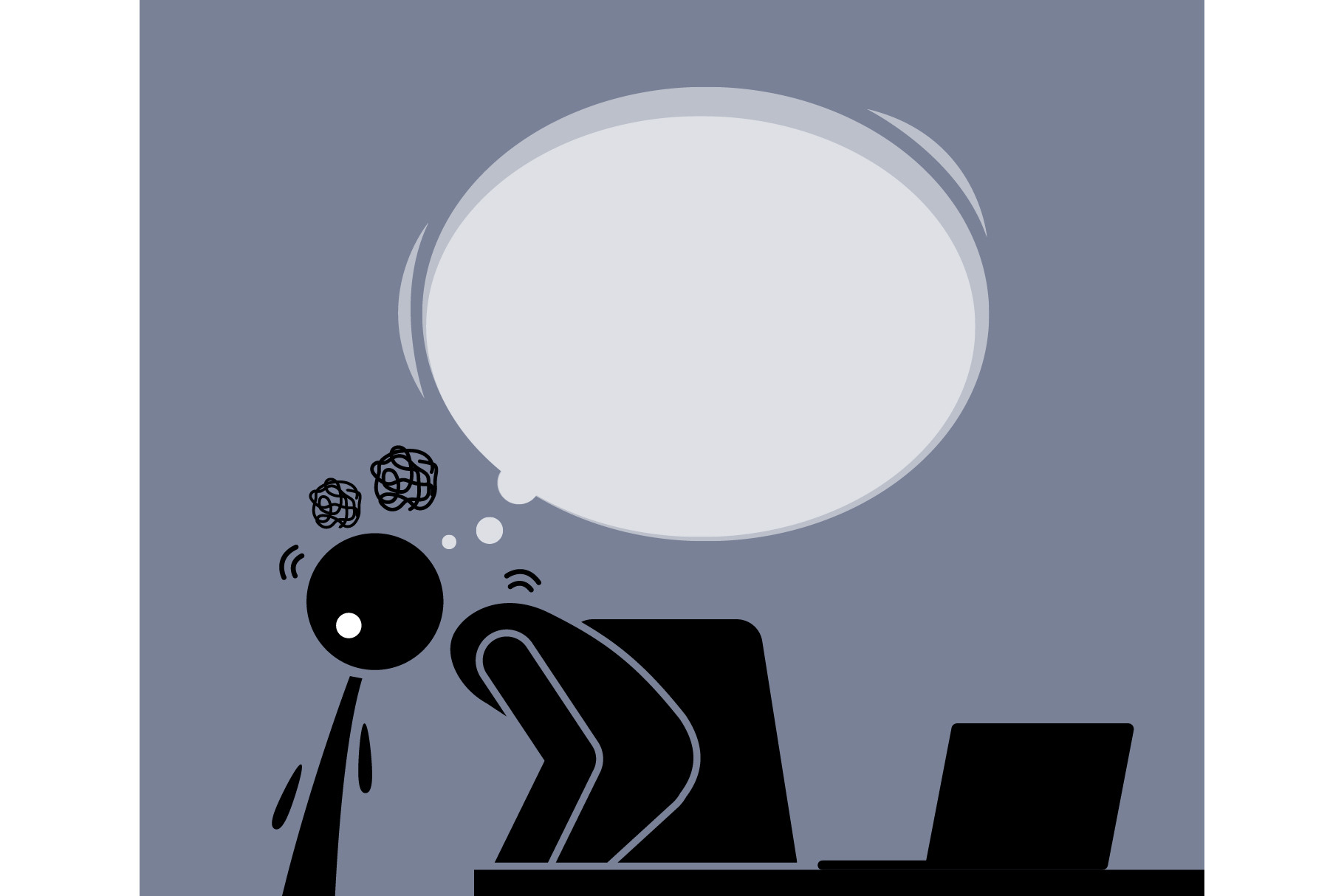 Man Vomit Puke Watching Computer, a Person Illustration by Leremy Stick ...