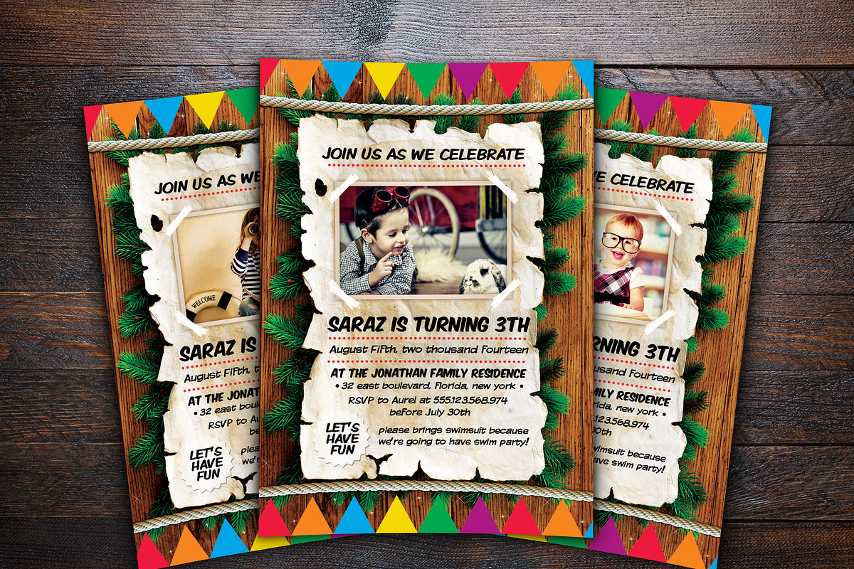 Kids Birthday Invitation, an Invitation Template by Design Addict