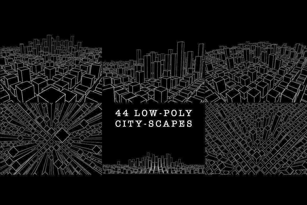 44 Low-Poly Line-Art Cityscapes, a Graphic by ARTOMATIC