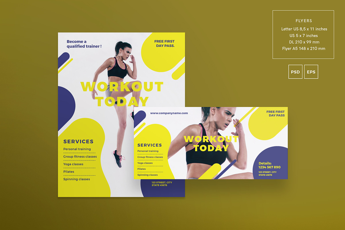 Flyers | Workout, a Flyer Template by Amber Graphics