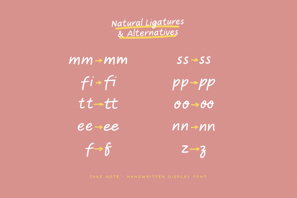 Take Note Font Craft Handwritten
